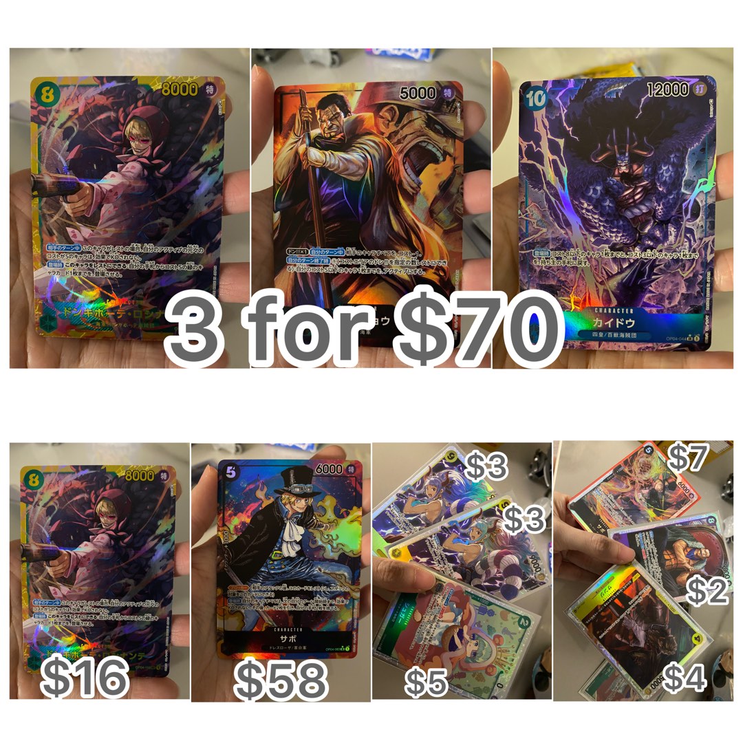 One piece op4 op 04 cards, Hobbies & Toys, Toys & Games on Carousell
