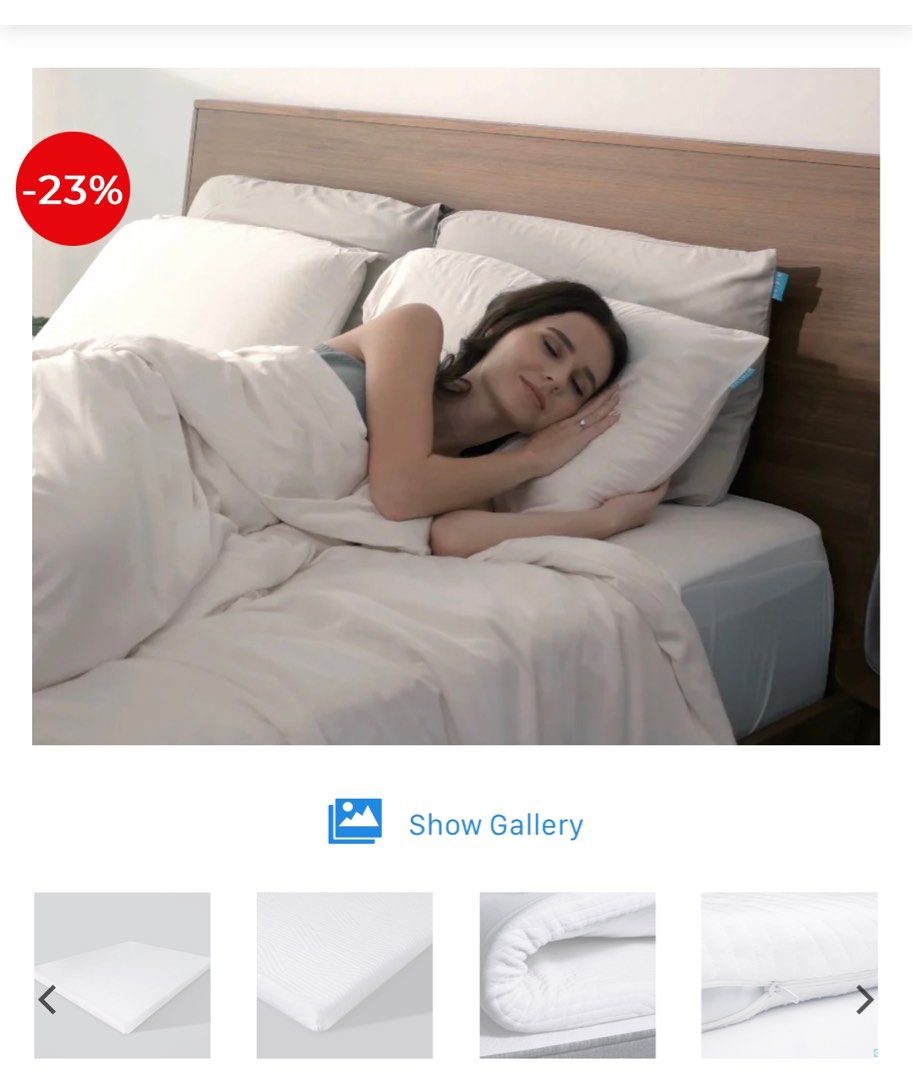 Origin Contour Ergonomic Memory Foam Mattress Topper Queen Size ...