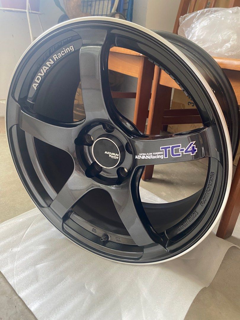 Original Advan Wheels TC4, Car Accessories, Tyres & Rims on Carousell