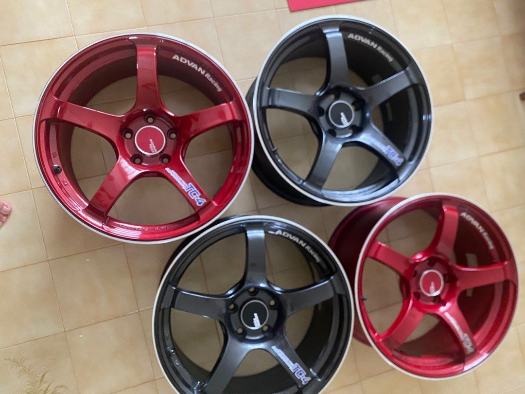 Original Advan Wheels TC4, Car Accessories, Tyres & Rims on Carousell