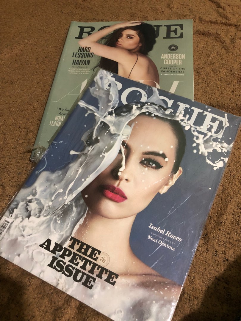 Pair of Rouge magazines Andi Eigenmann and isabel roces cover issues on ...