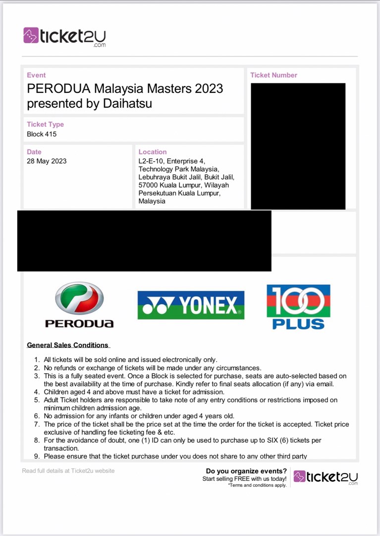 PERODUA Malaysia Masters 2023 presented by Daihatsu, Tickets & Vouchers ...