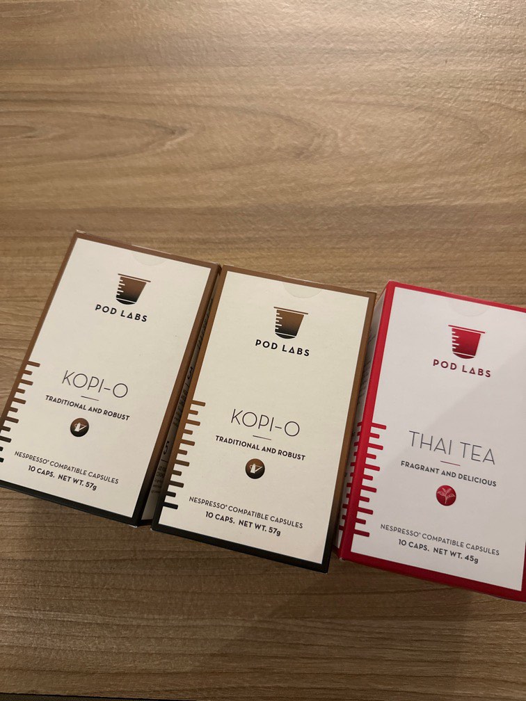 Pod labs coffee and Thai tea capsules, Food & Drinks, Beverages on Carousell