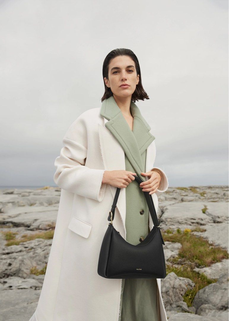 Polene Umi Textured Black Leather on Carousell