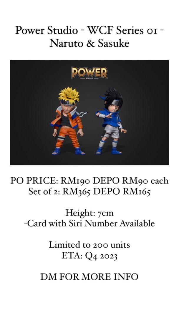 Power Studio - WCF Naruto & Sasuke, Hobbies & Toys, Toys & Games on ...