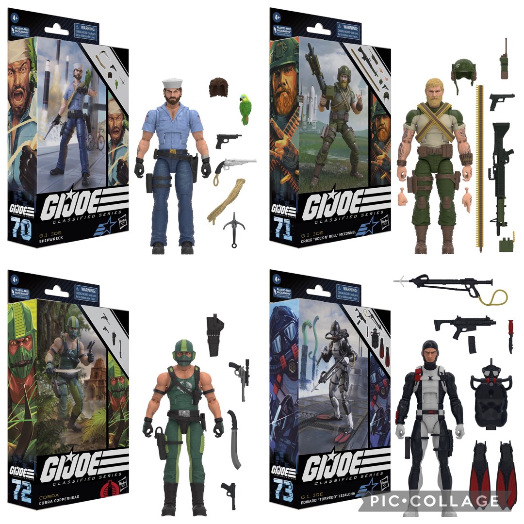 PREORDER GI Joe Classified Shipwreck, Rock n Roll, Torpedo and ...