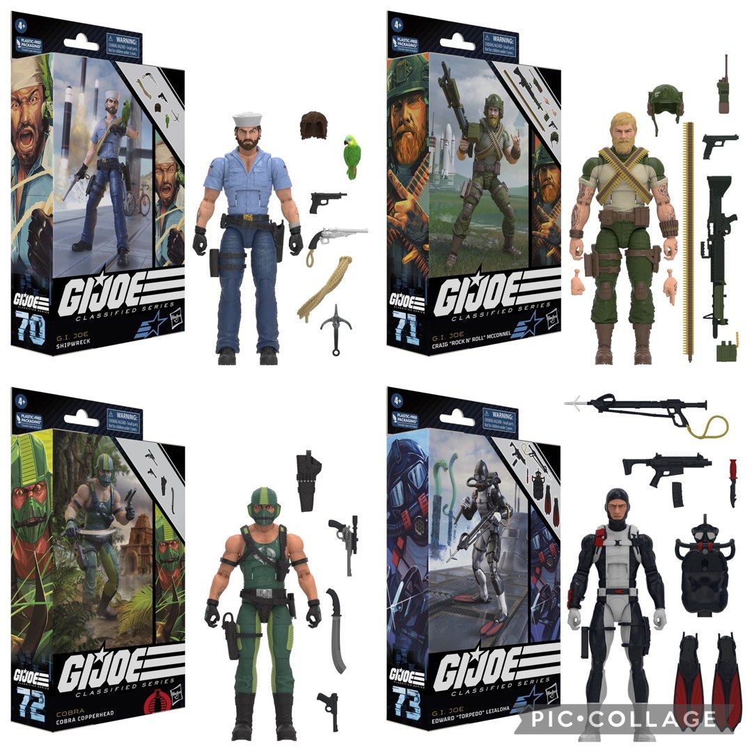 PREORDER GI Joe Classified Shipwreck, Rock n Roll, Torpedo and ...