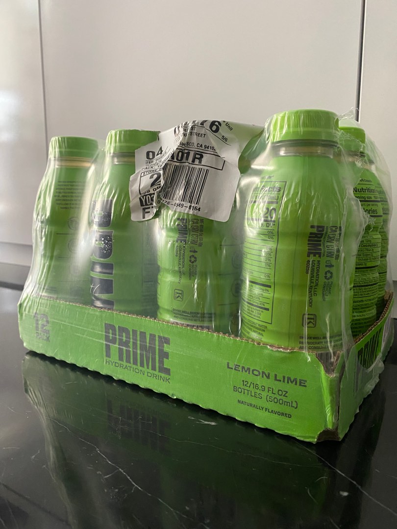 Prime Lemon Lime x 12 (green), Food & Drinks, Beverages on Carousell
