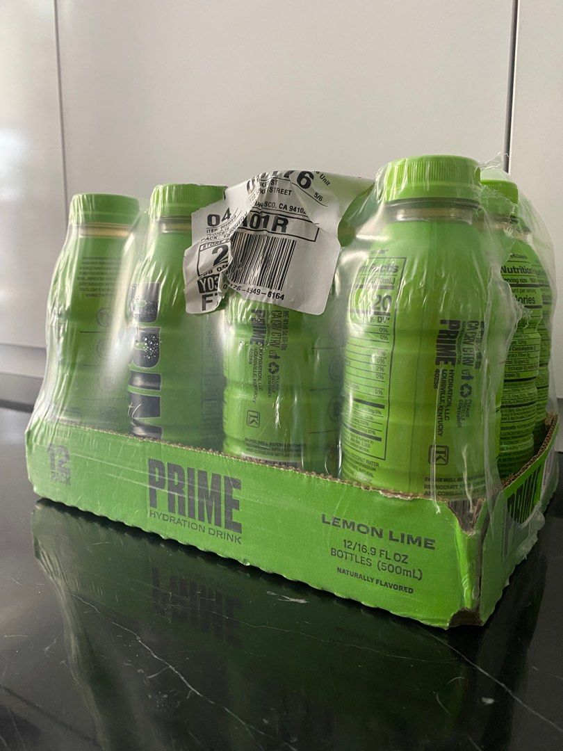 Prime Lemon Lime x 12 (green), Food & Drinks, Beverages on Carousell
