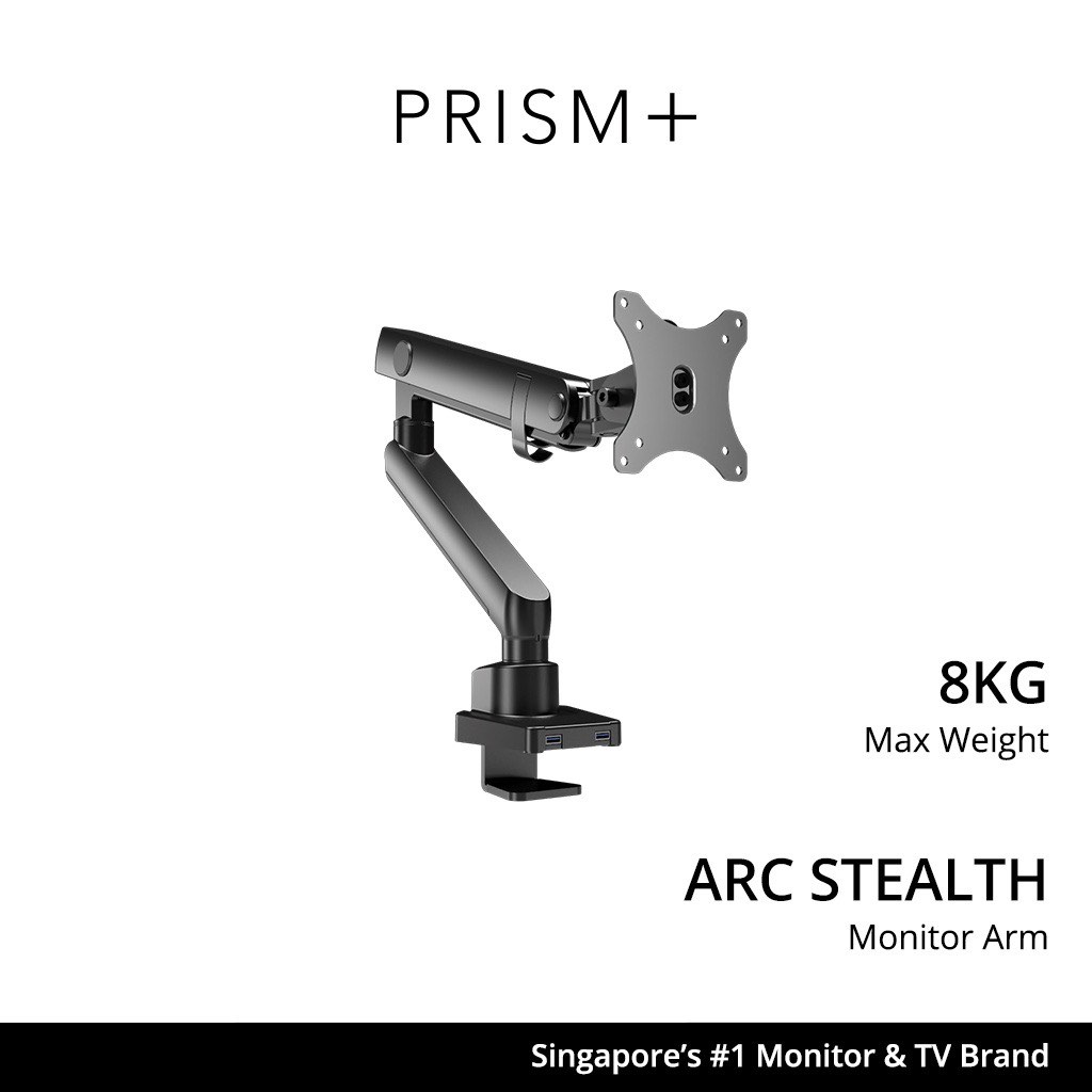 PRISM+ ARC Stealth Single Monitor VESA Monitor Arm, Computers & Tech ...
