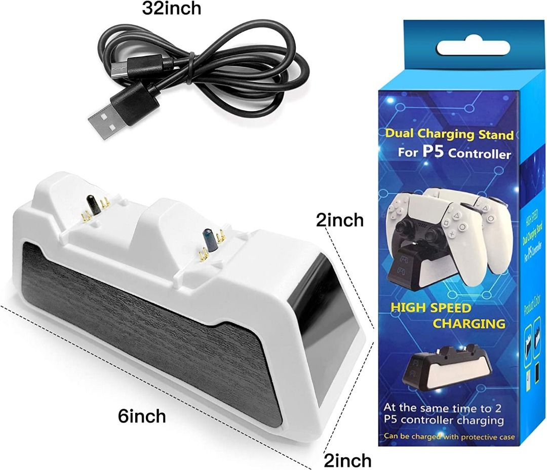 PS5 Controller Charging Station, PS5 DualSense Controller Charger, Fast ...