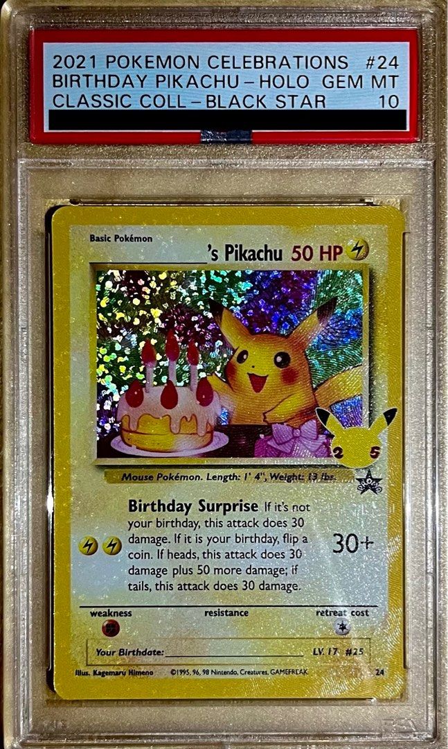 [Holo bleed] PSA 10 Birthday Pikachu 25th Anniversary Pokemon Celebration Classic Collection ...