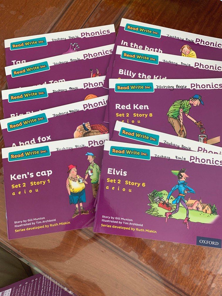 Read write inc purple with writing book, 興趣及遊戲, 書本 & 文具, 教科書 - Carousell