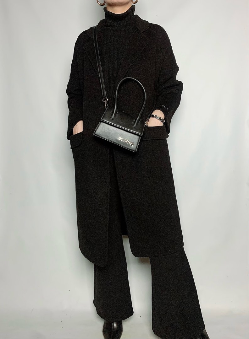 (SOLD) Real wool coat, Slouch wool coat, Travel coat, Oversized wool ...