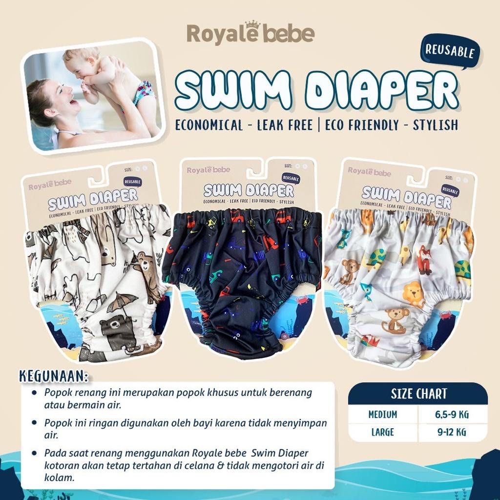 Royale Bebe SWIM DIAPER/Reusable Baby Swimming Diapers/Can Be Used Many ...