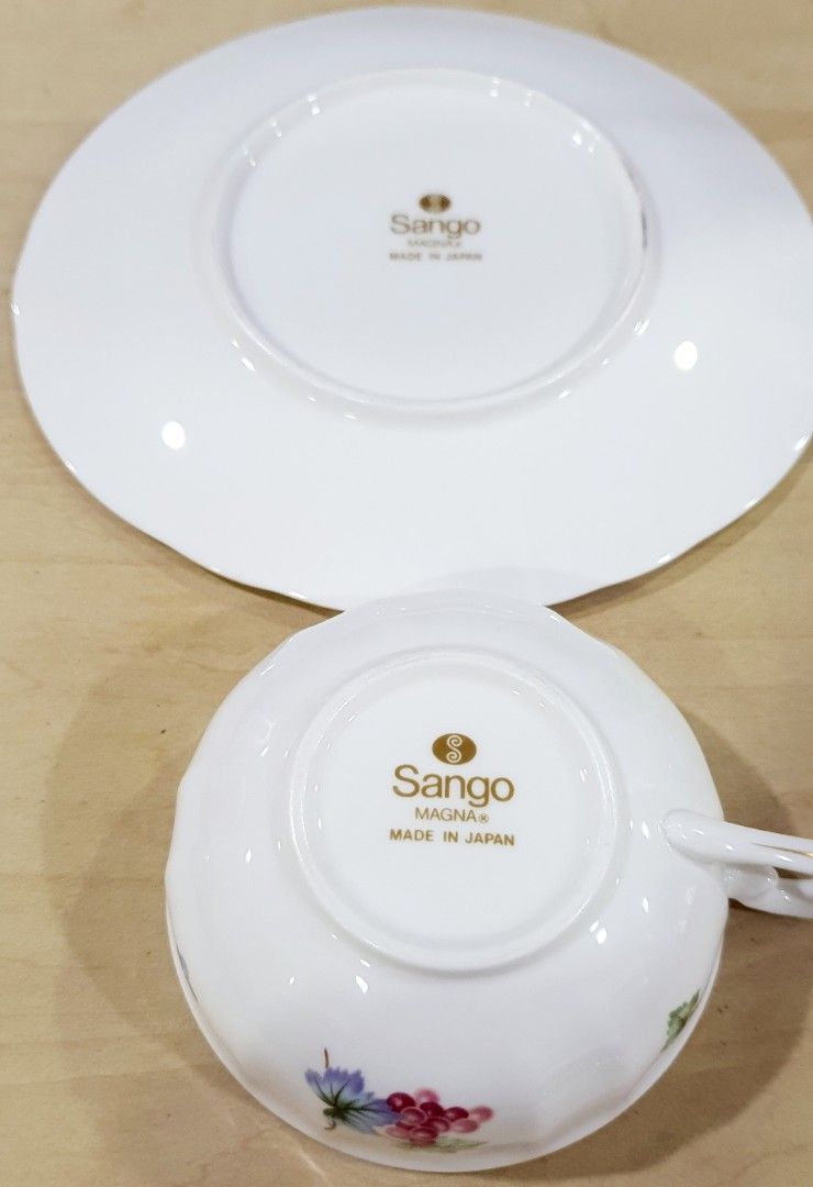 Sango Magna Japan Grapes Cup and Saucer duo, Furniture & Home Living ...