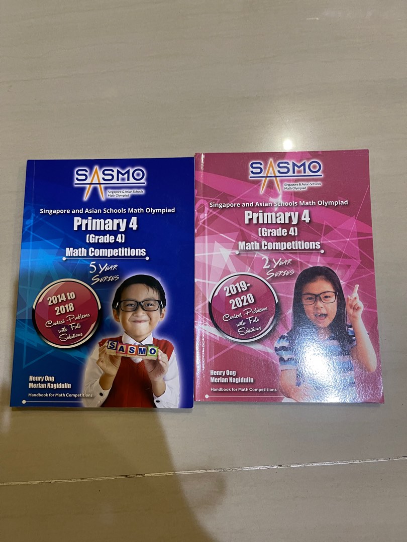 SASMO Primary 4 [Grade 4] Math Competiton 2 , 5 year series, Hobbies ...