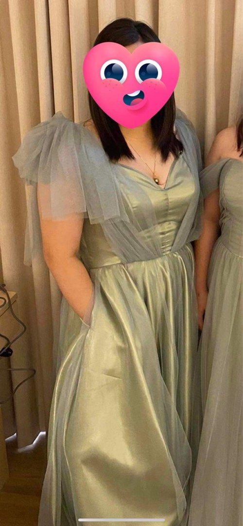 Seige Green Gown on Carousell