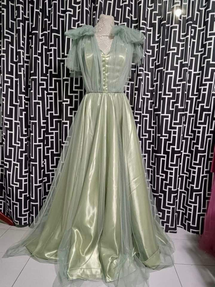 Seige Green Gown on Carousell
