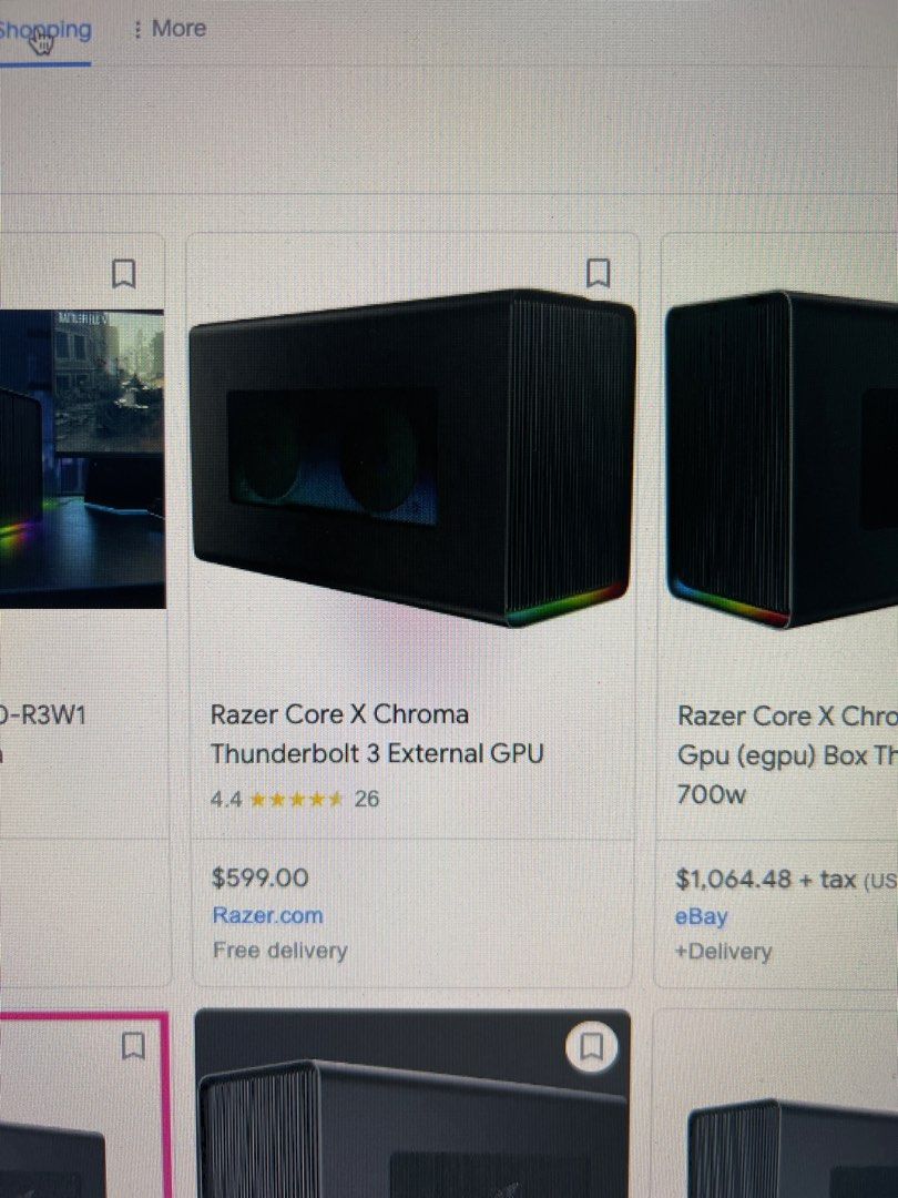 Selling external GPU Razer Core X Chroma + GPU, Computers & Tech, Parts ...