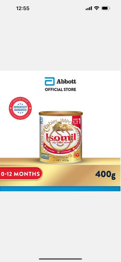 [Single Tin] Abbott Isomil EyeQ Plus Soy Growing-Up Formula Stage 1 ...