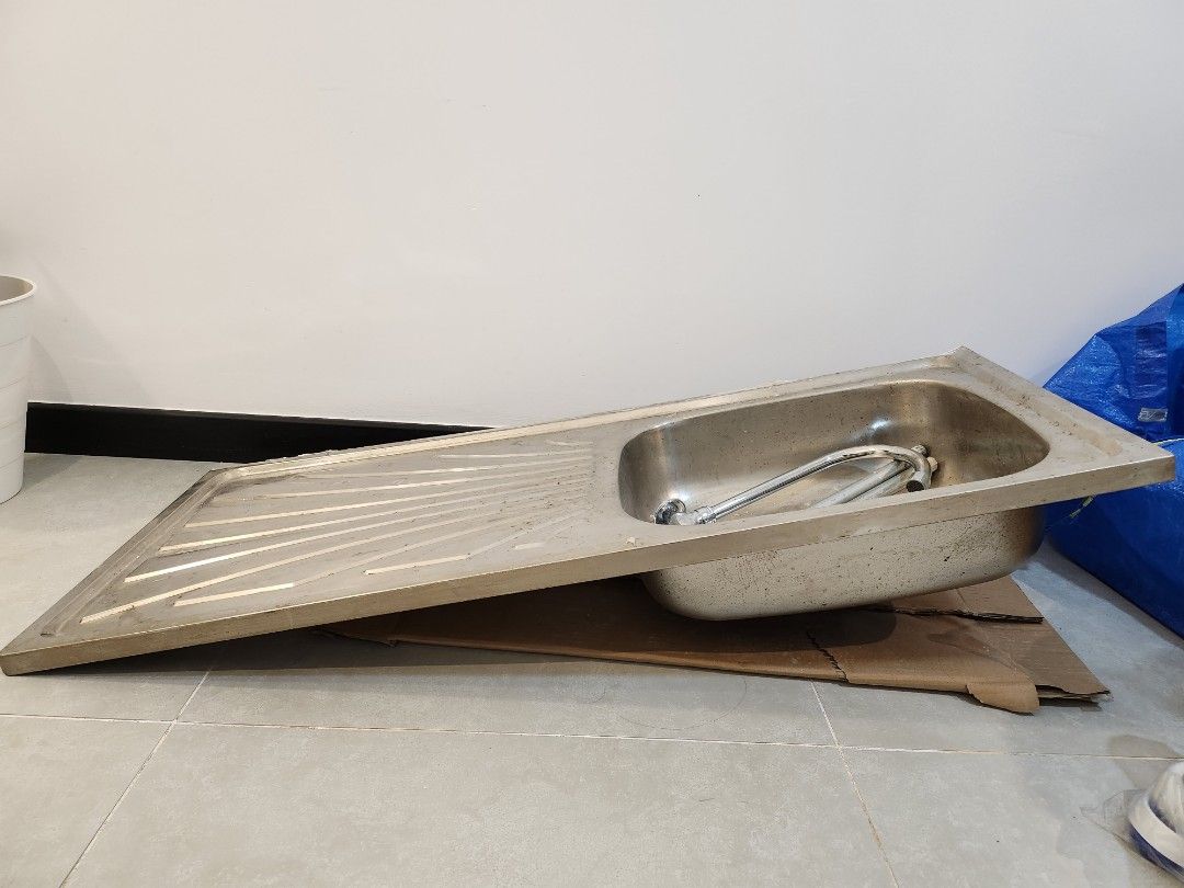 Sinki kitchen sink with water tap, Furniture & Home Living, Bathroom ...