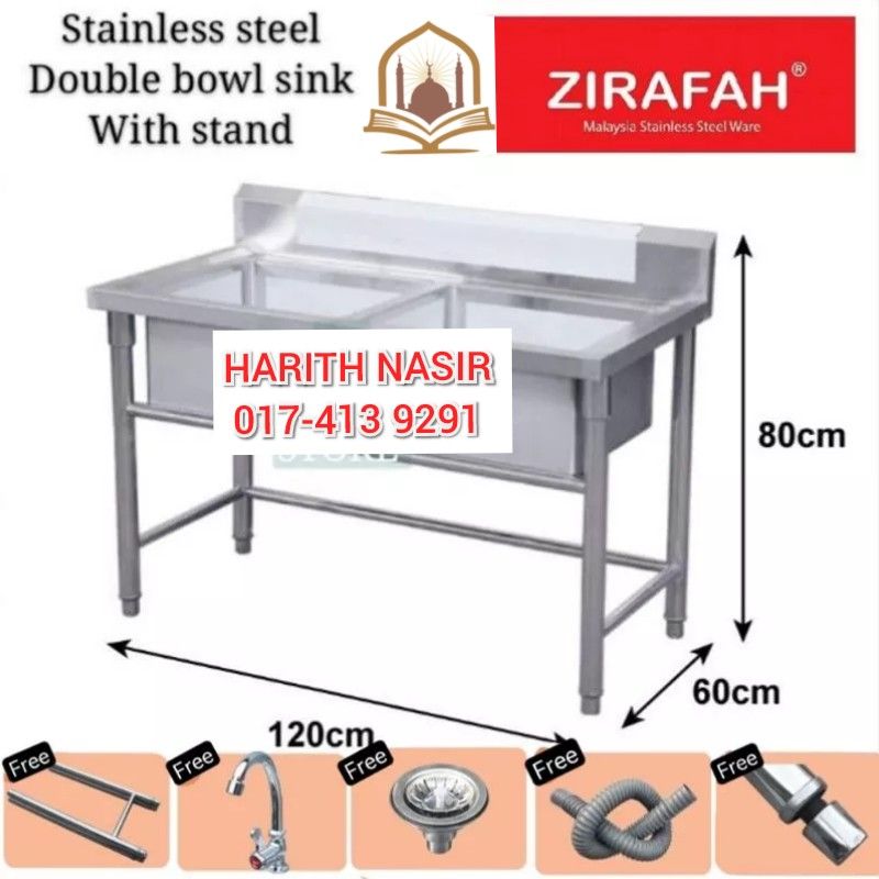 SINKI SINK HEAVY DUTY STAINLESS STEEL BIG SIZE MURAH, Furniture & Home ...