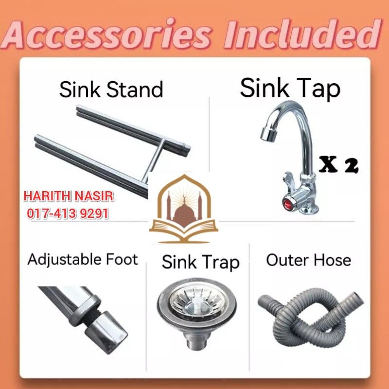 SINKI SINK HEAVY DUTY STAINLESS STEEL BIG SIZE MURAH, Furniture & Home ...