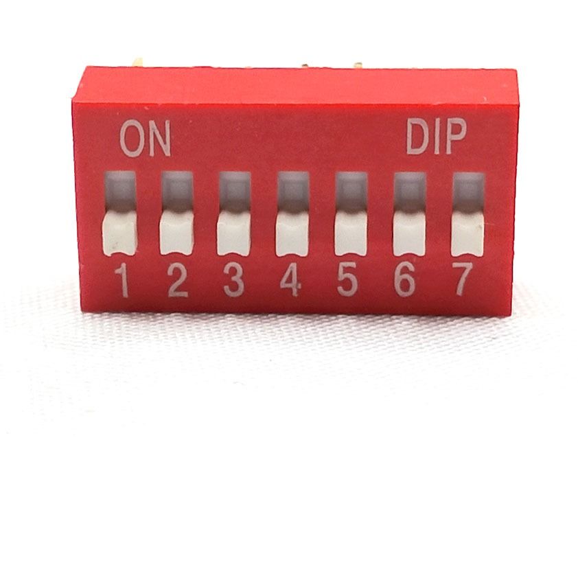 SLIDE TYPE SWITCH MODULE 2.54mm (1-PC per ORDER), 1-12WAY DIP RED PITCH ...