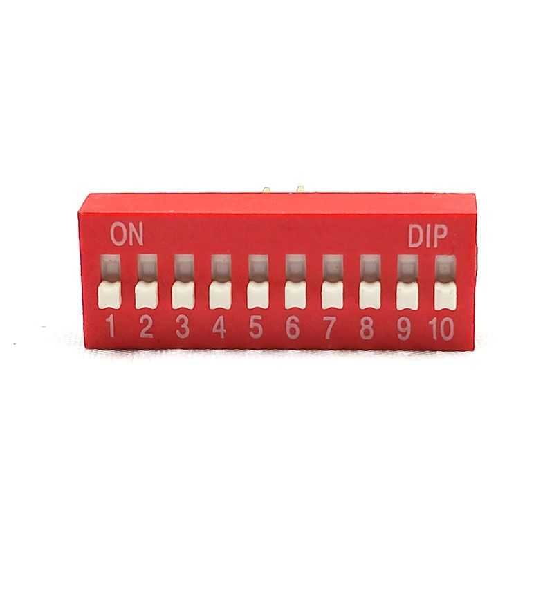 SLIDE TYPE SWITCH MODULE 2.54mm (1-PC per ORDER), 1-12WAY DIP RED PITCH ...