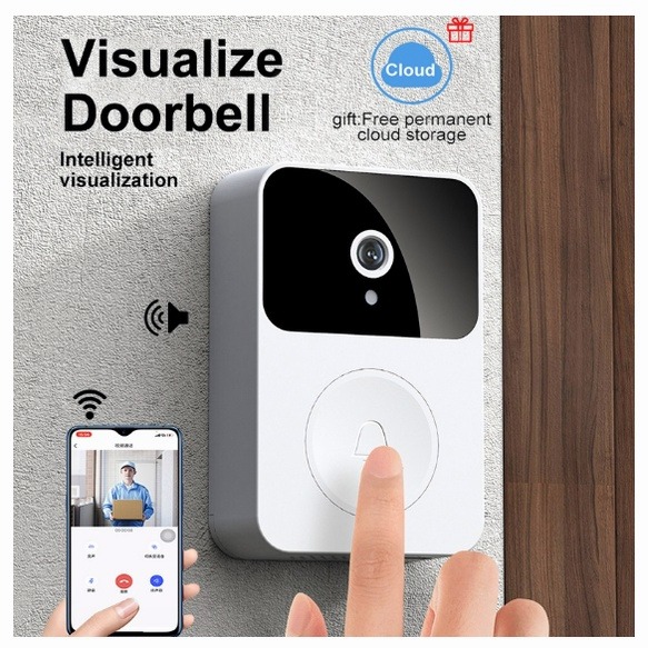 Smart Visual Wireless Doorbell Remote Home Monitoring Video Intercom HD ...