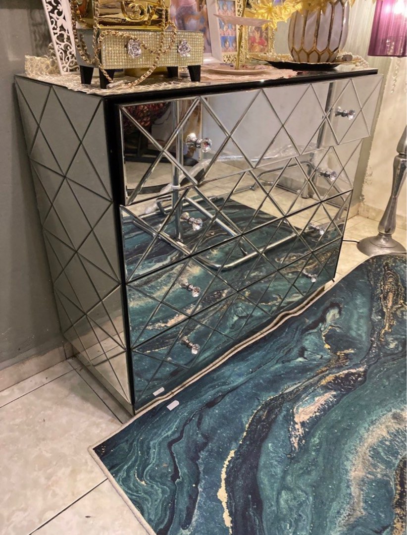 Ssf diamond mirror console table, Furniture & Home Living, Furniture ...