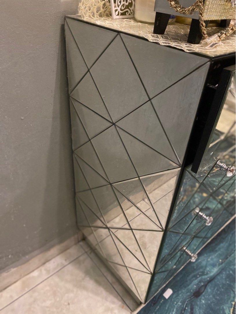 Ssf diamond mirror console table, Furniture & Home Living, Furniture ...