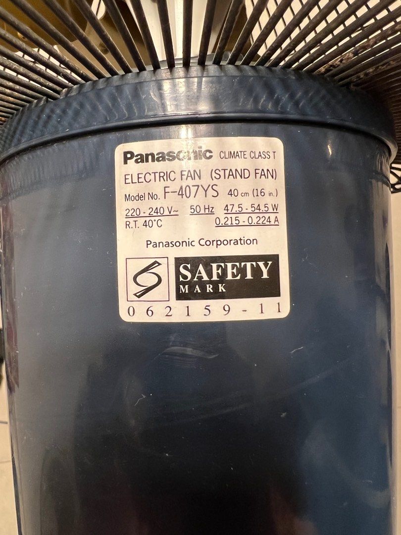 Standing Fan Panasonic F-407YS, Furniture & Home Living, Lighting ...
