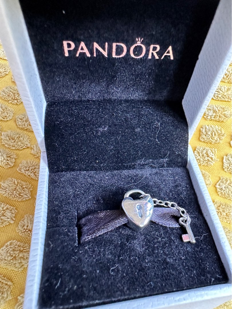 Sterling Silver Pandora Heart Lock and Key Charm, Women's Fashion ...