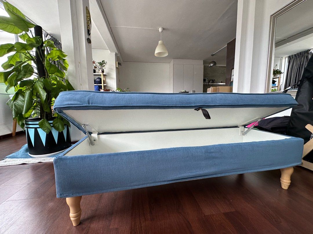 Stocksund IKEA bench with storage, Furniture & Home Living, Furniture ...