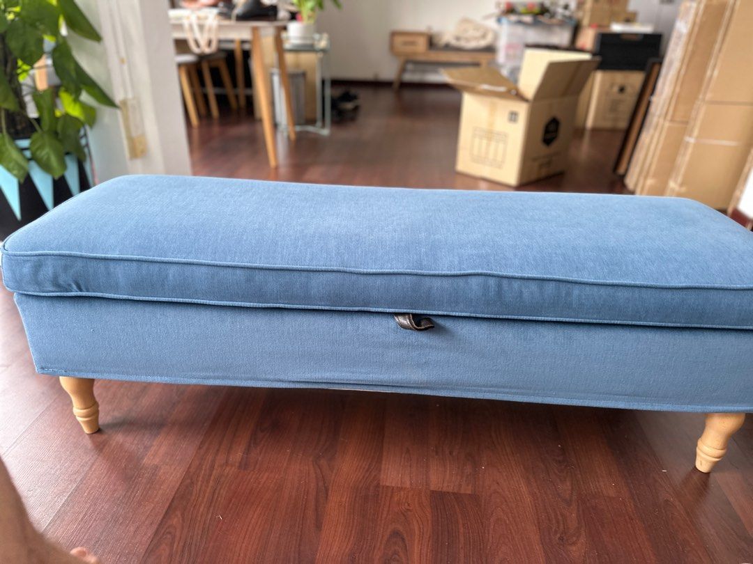 Stocksund IKEA bench with storage, Furniture & Home Living, Furniture ...
