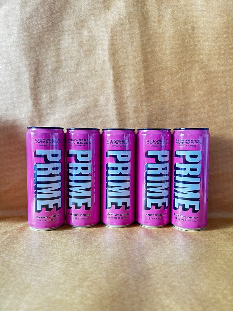 Strawberry watermelon prime hydration cans energy drinks by ksi and ...