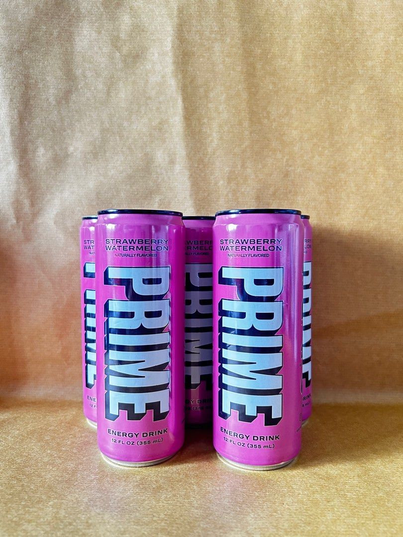 Strawberry watermelon prime hydration cans energy drinks by ksi and ...