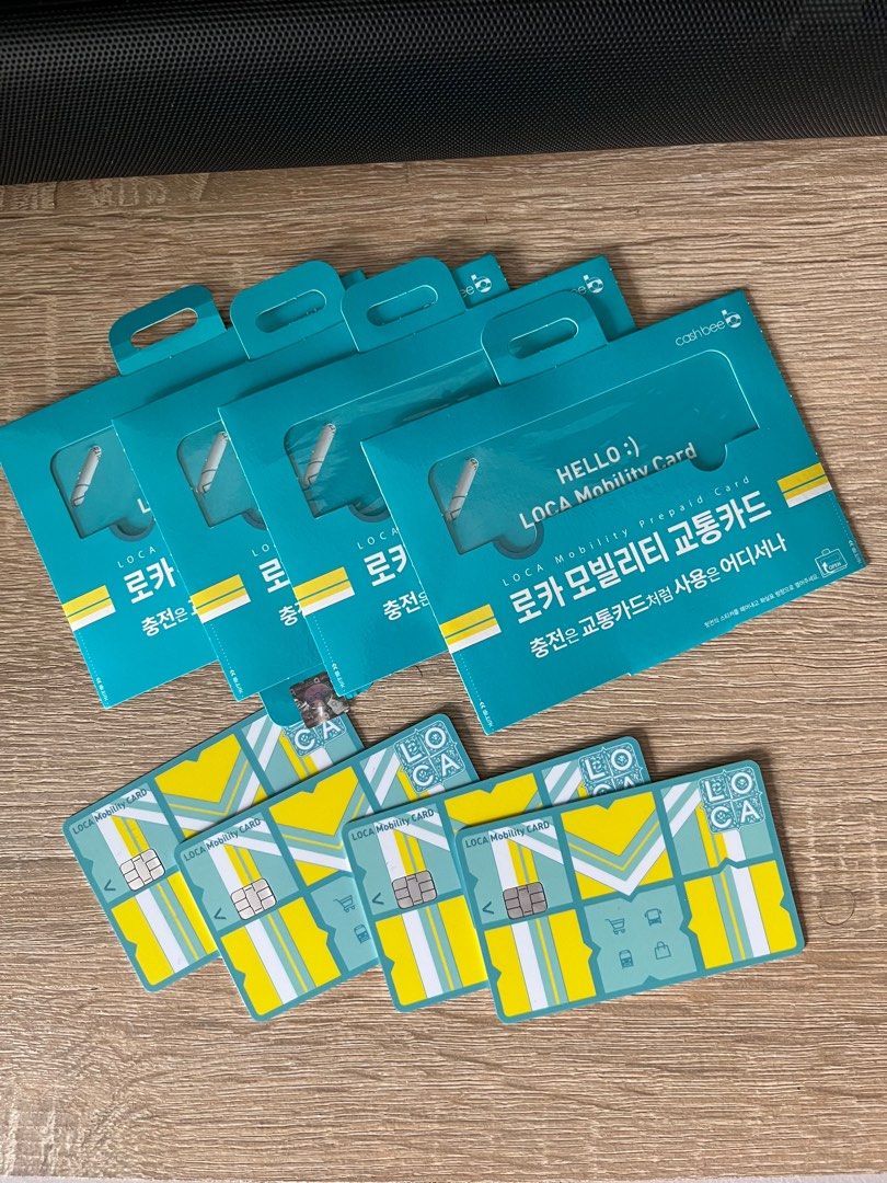 T money card 4 cards with 7000 balance, Seoul south korea transport ...