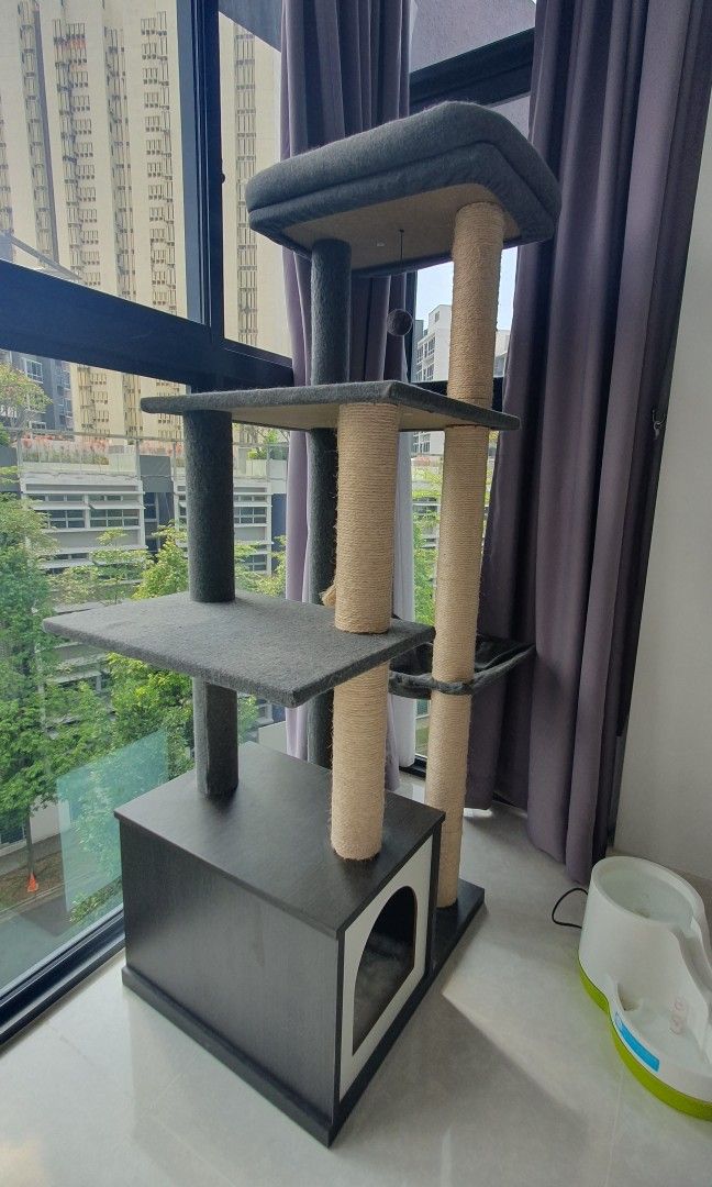 Tall modern cat tree, Pet Supplies, Homes & Other Pet Accessories on ...