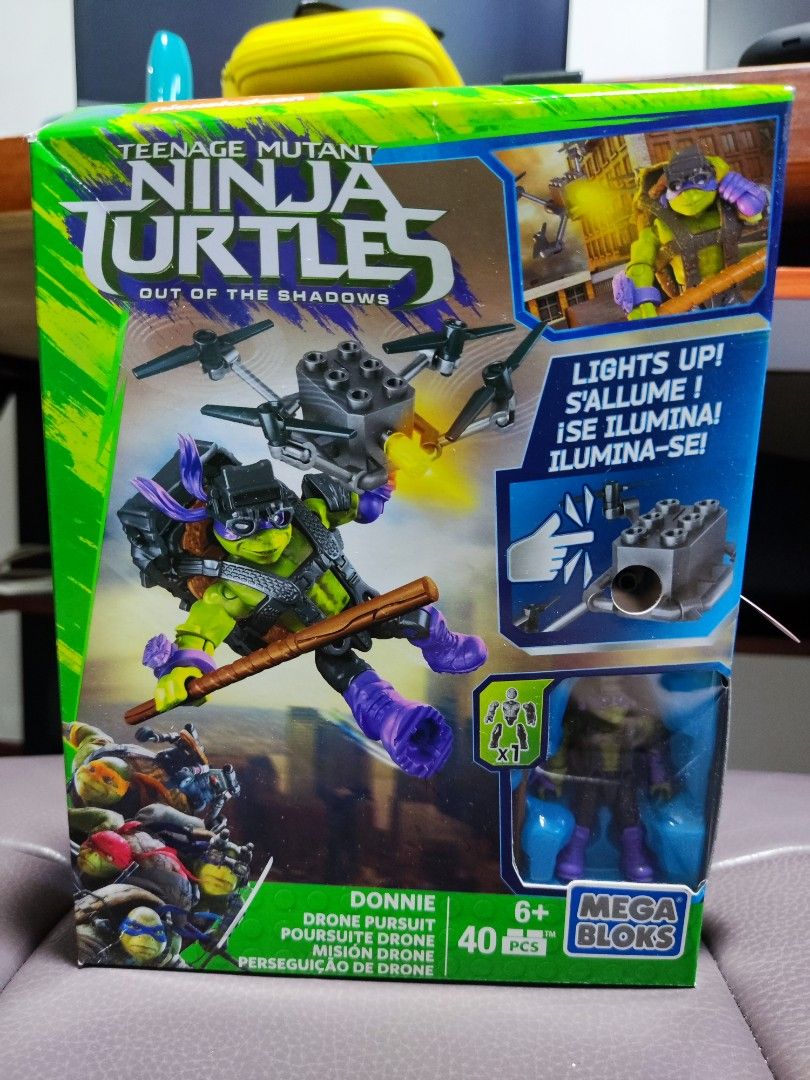 Teenage Mutant Ninja Turtles TMNT Mega Bloks Donnie Drone Pursuit ...