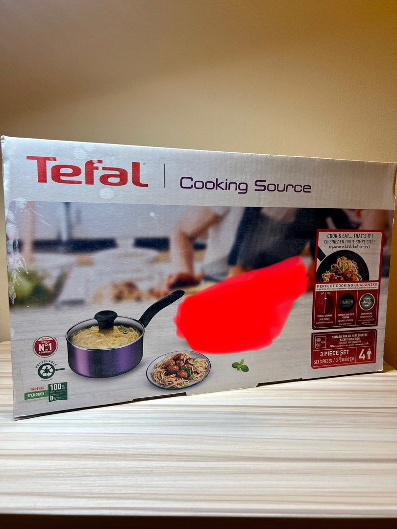 Tefal SaucePan 18cm with Glass Lid, Furniture & Home Living ...