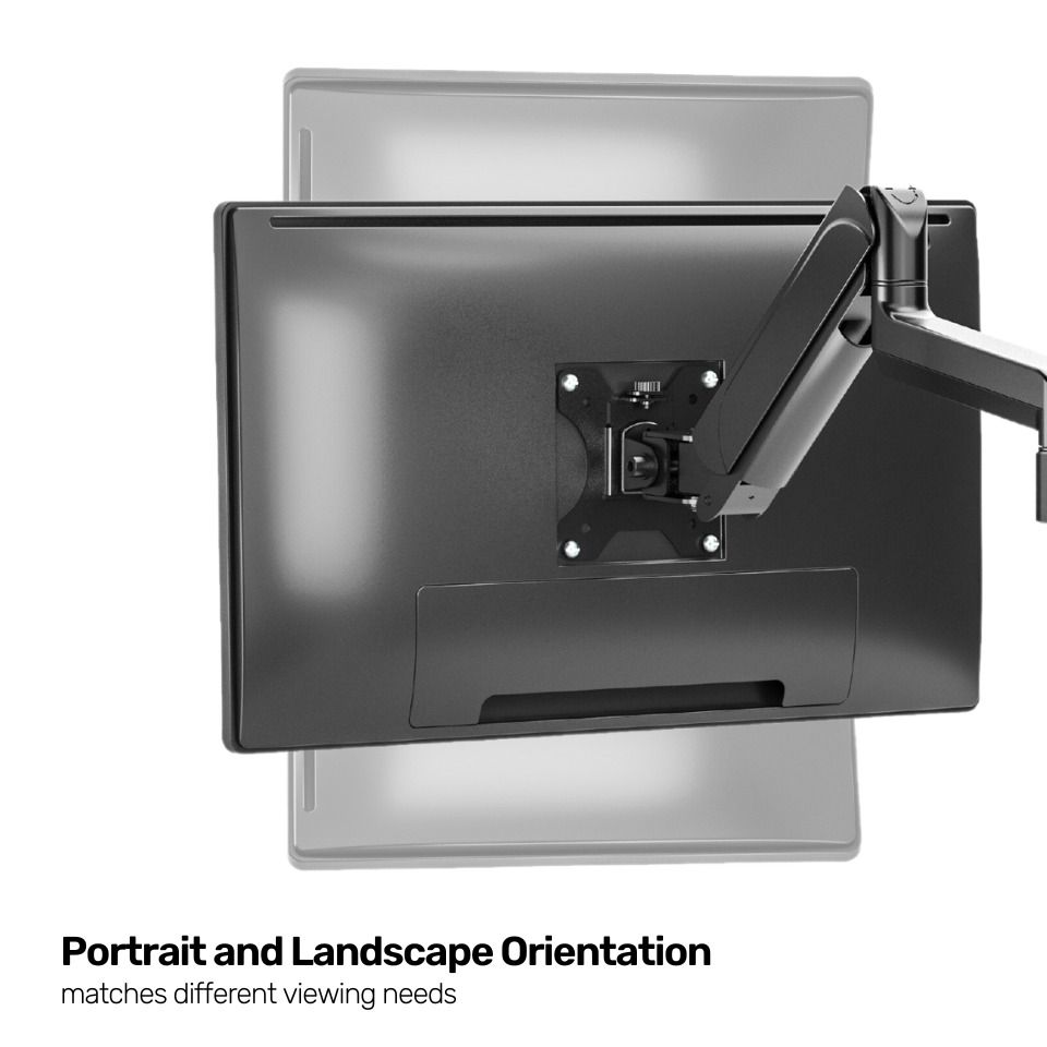 the Aryl™ Single Monitor Pole-Mounted Gas Spring Monitor Arm, Computers ...
