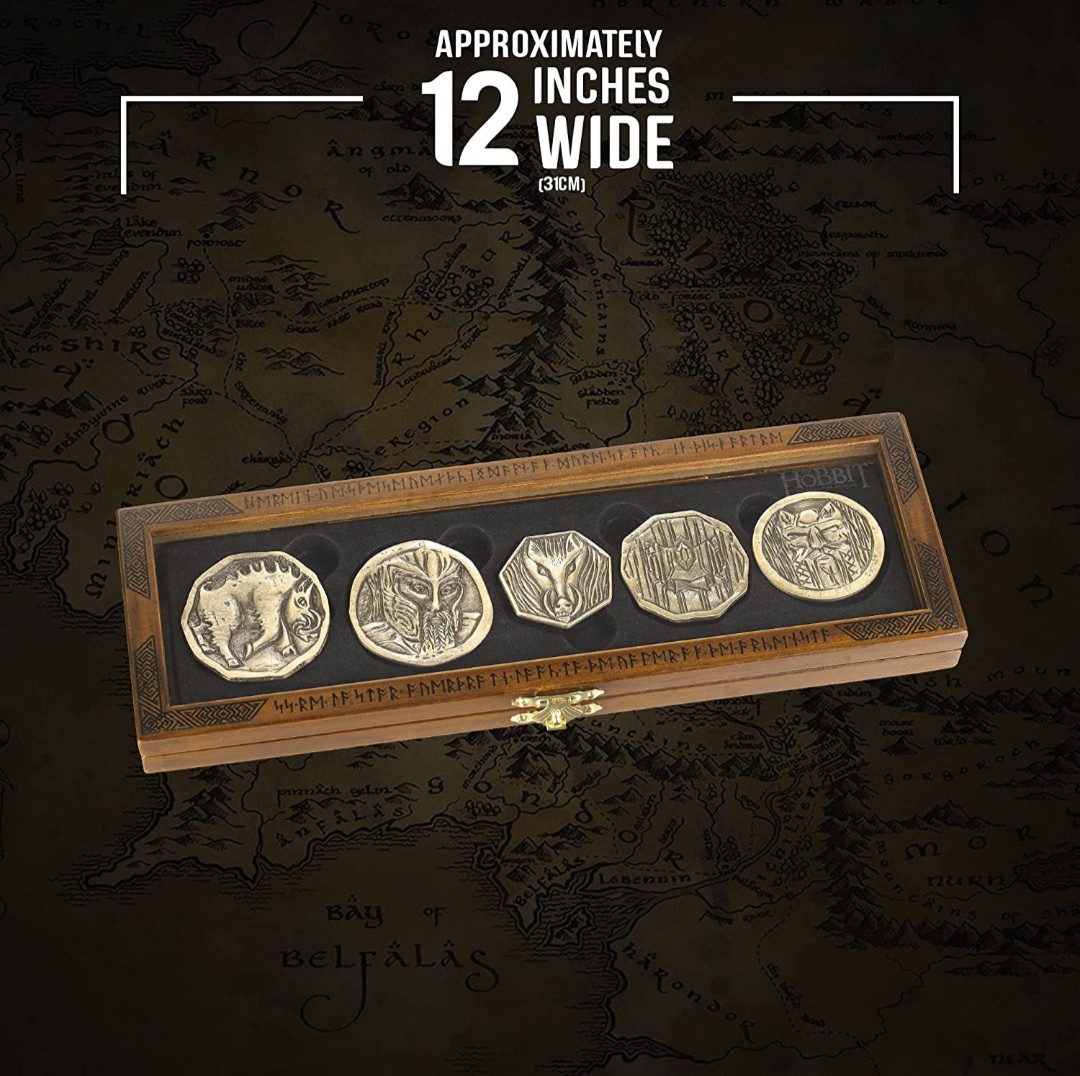 The Noble Collection- The Hobbit Dwarven Treasure Coin Set (Official ...