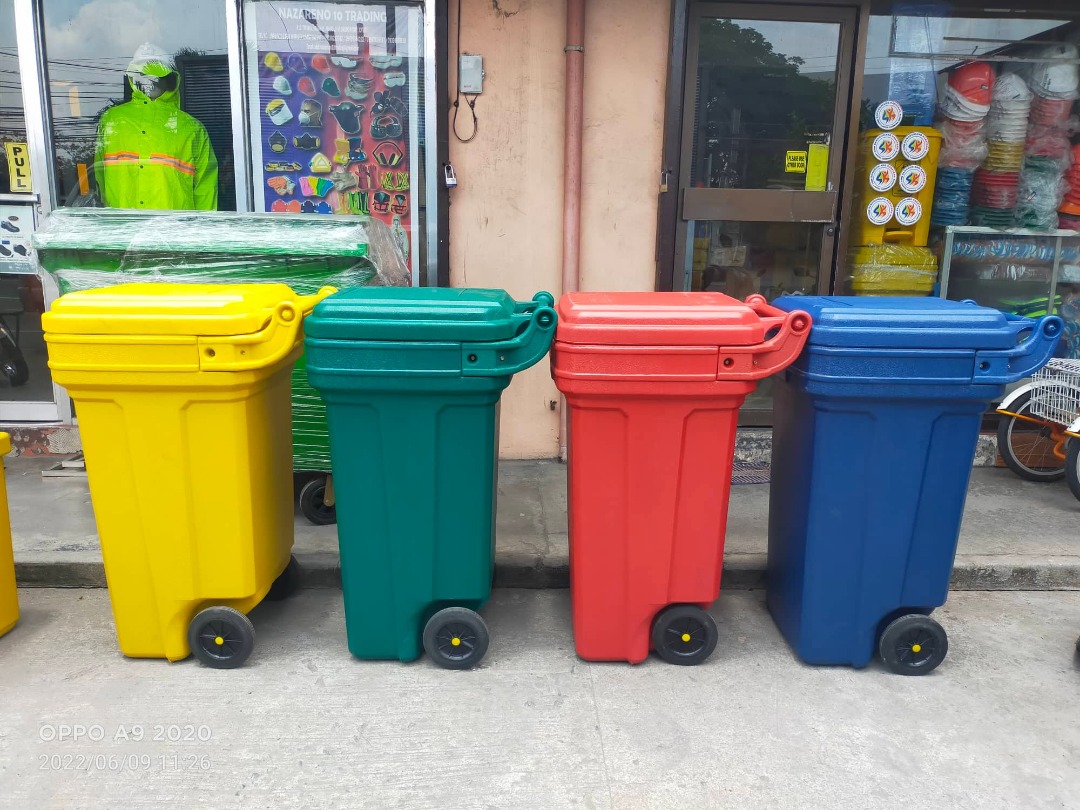 trash bin roller king 150L 250L with wheels, Furniture & Home Living ...