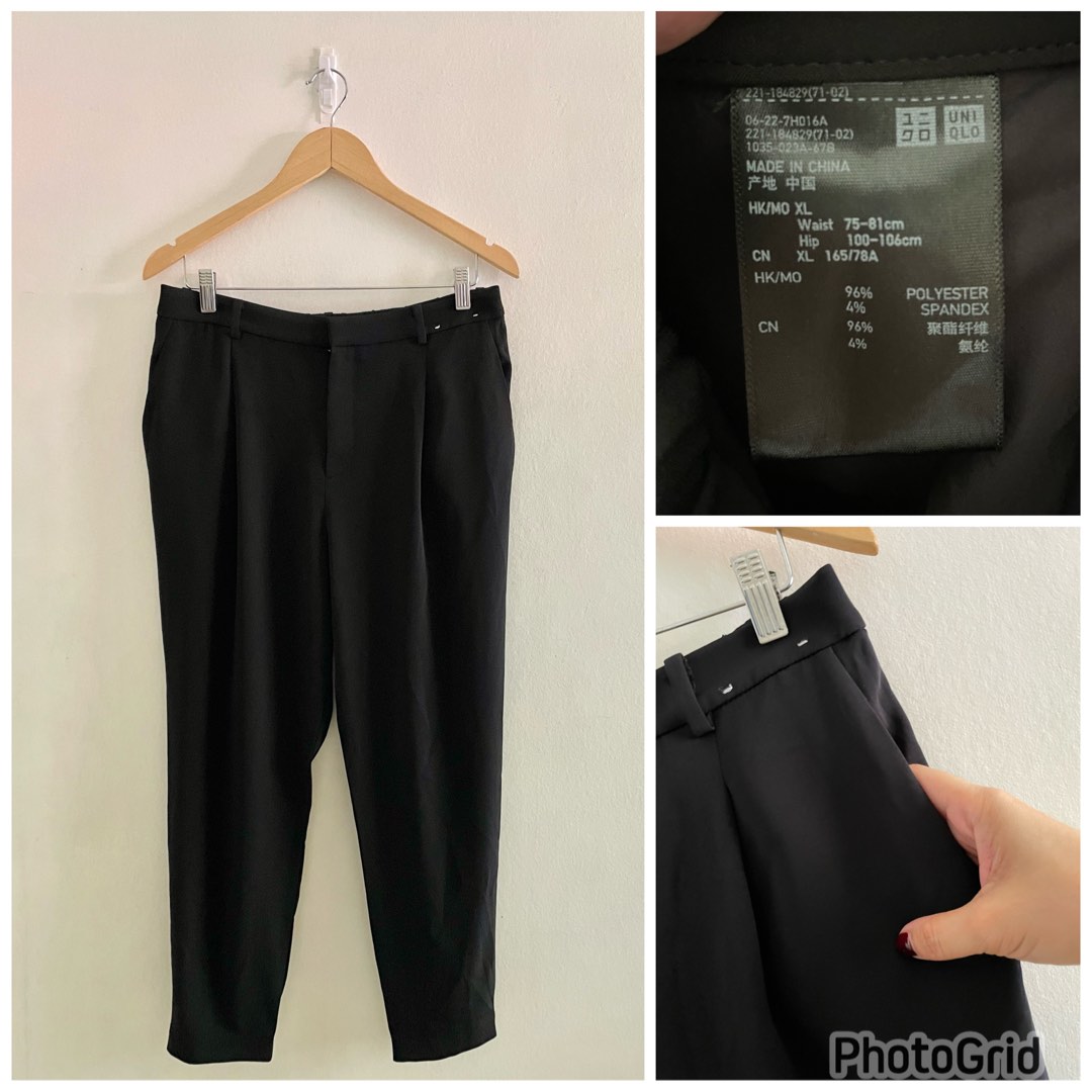 Uniqlo black drape jogger trouser, Women's Fashion, Bottoms, Other ...
