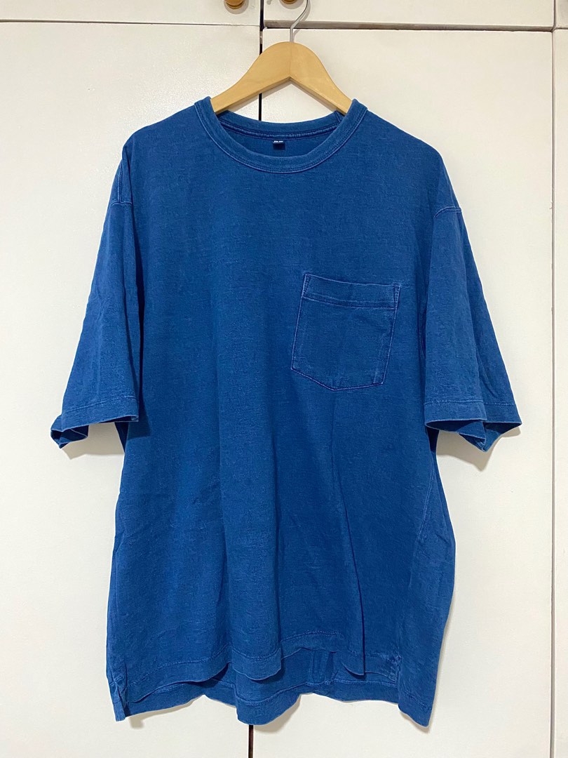 Uniqlo Indigo Dye Shirt, Men's Fashion, Tops & Sets, Tshirts & Polo ...