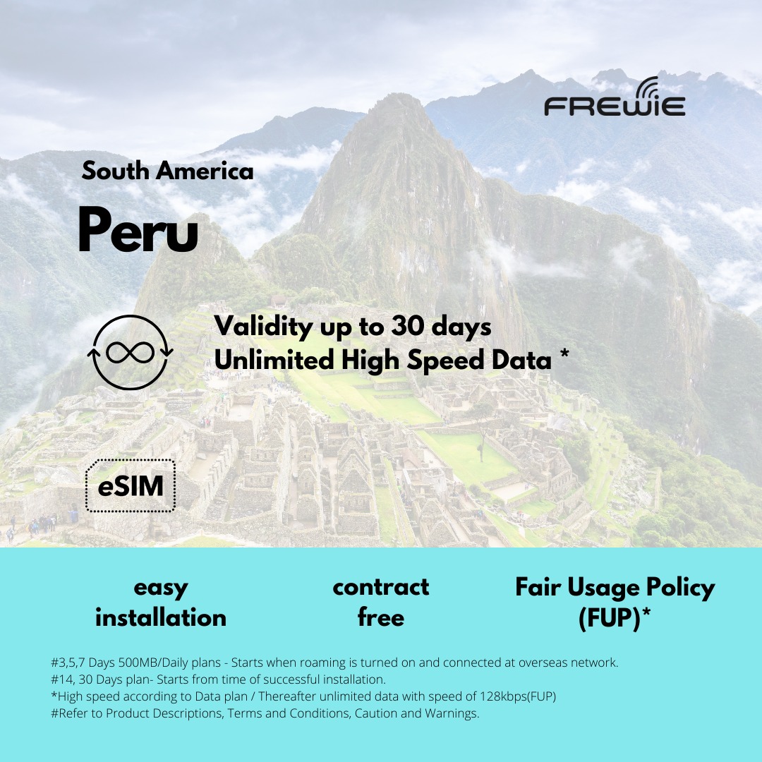 Unlimited eSIM Peru Data Roaming (*FUP), Mobile Phones & Gadgets ...