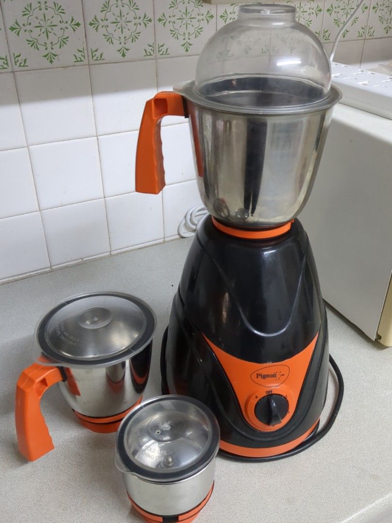 URGENT SALE !! Used Pigeon Mixer with 3 jars / Indian Mixie, TV & Home ...